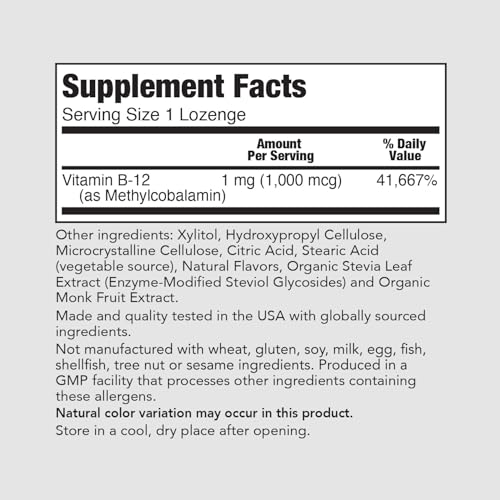 Methyl B12 1000 mcg for immune support