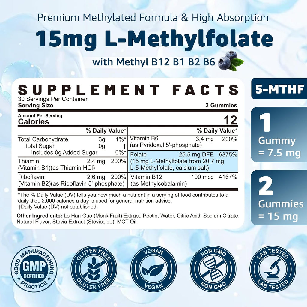 Methyl B12 gummies for energy support