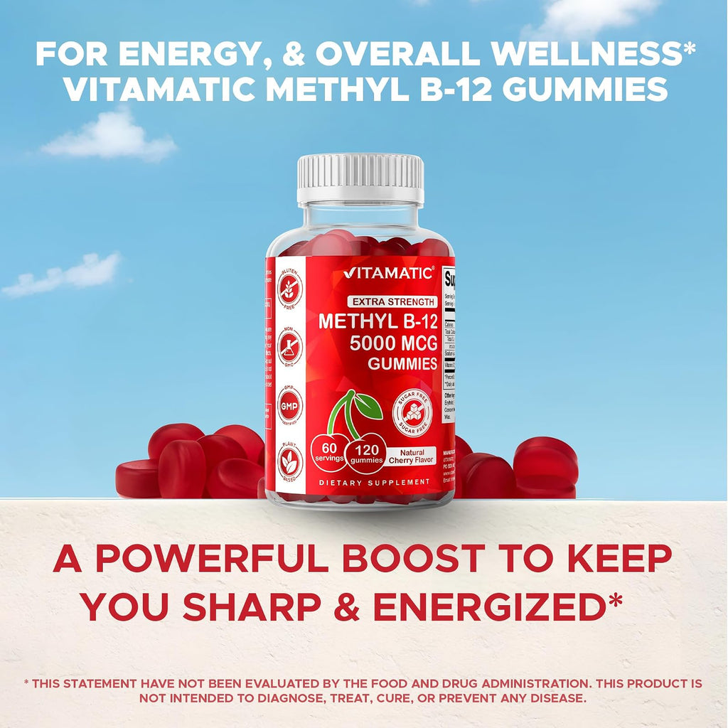 Methyl B12 gummies for mood enhancement