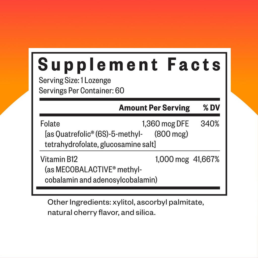 Methyl B12 with L-Methylfolate benefits