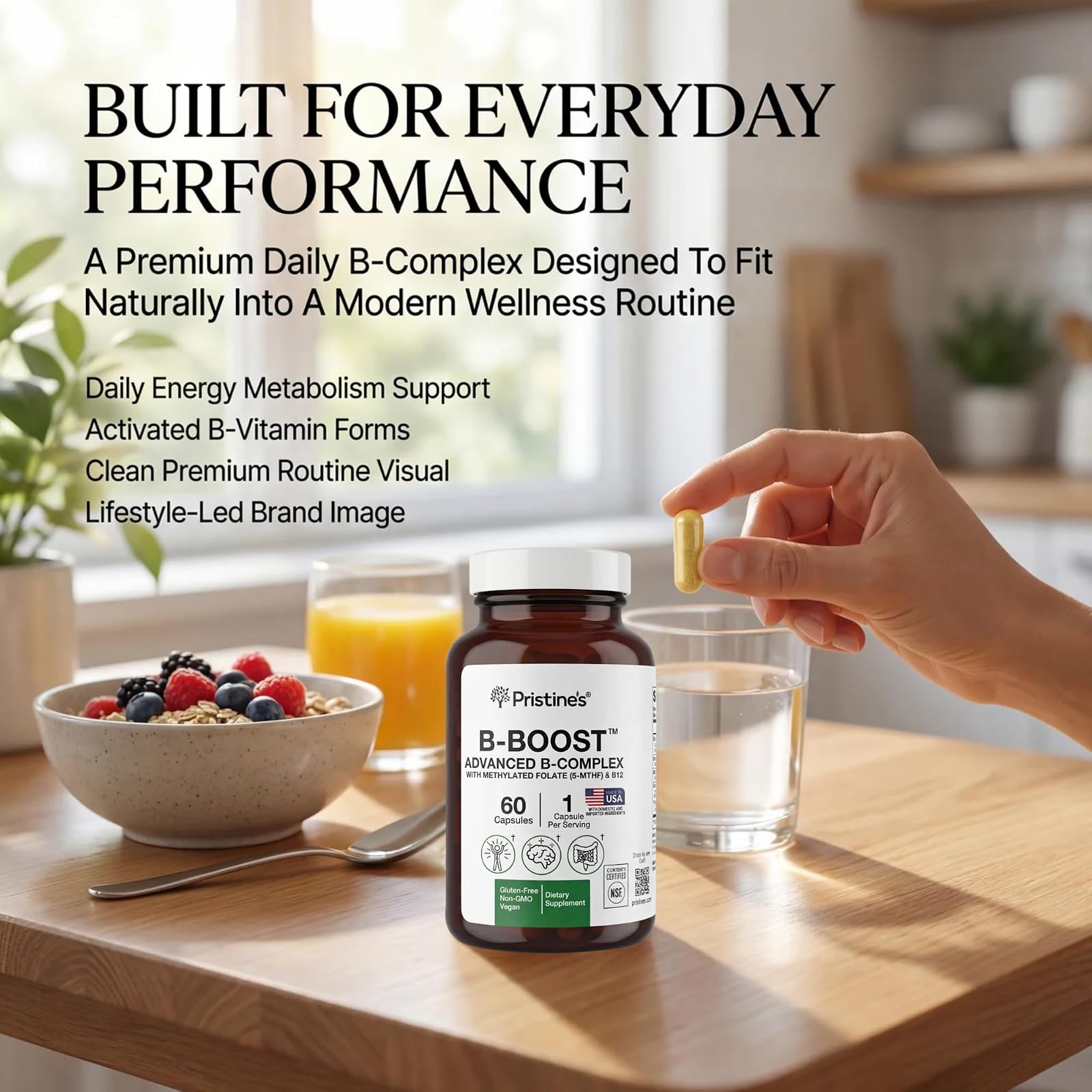 Methylated B complex for daily vitality