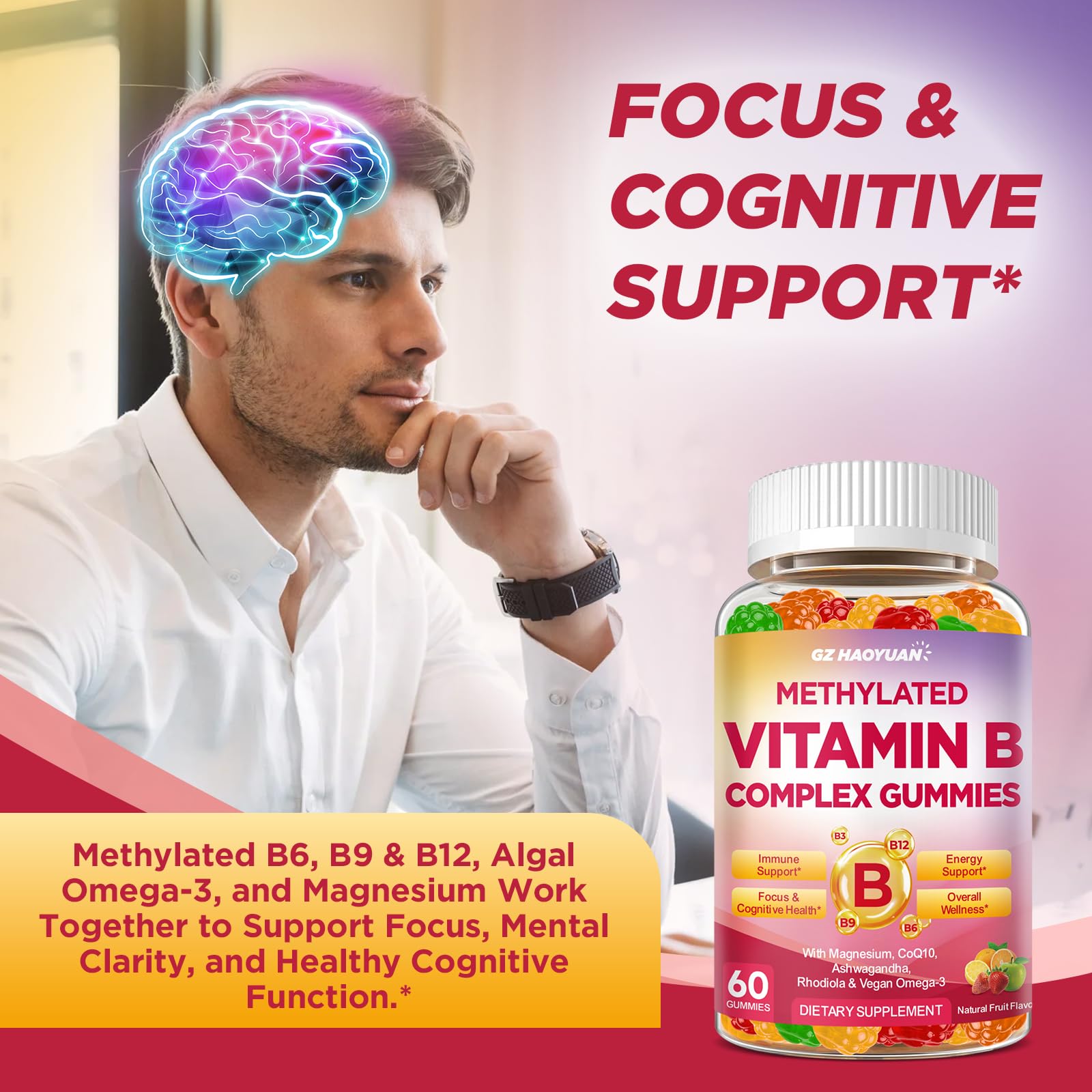 Methylated B Complex gummies for daily wellness