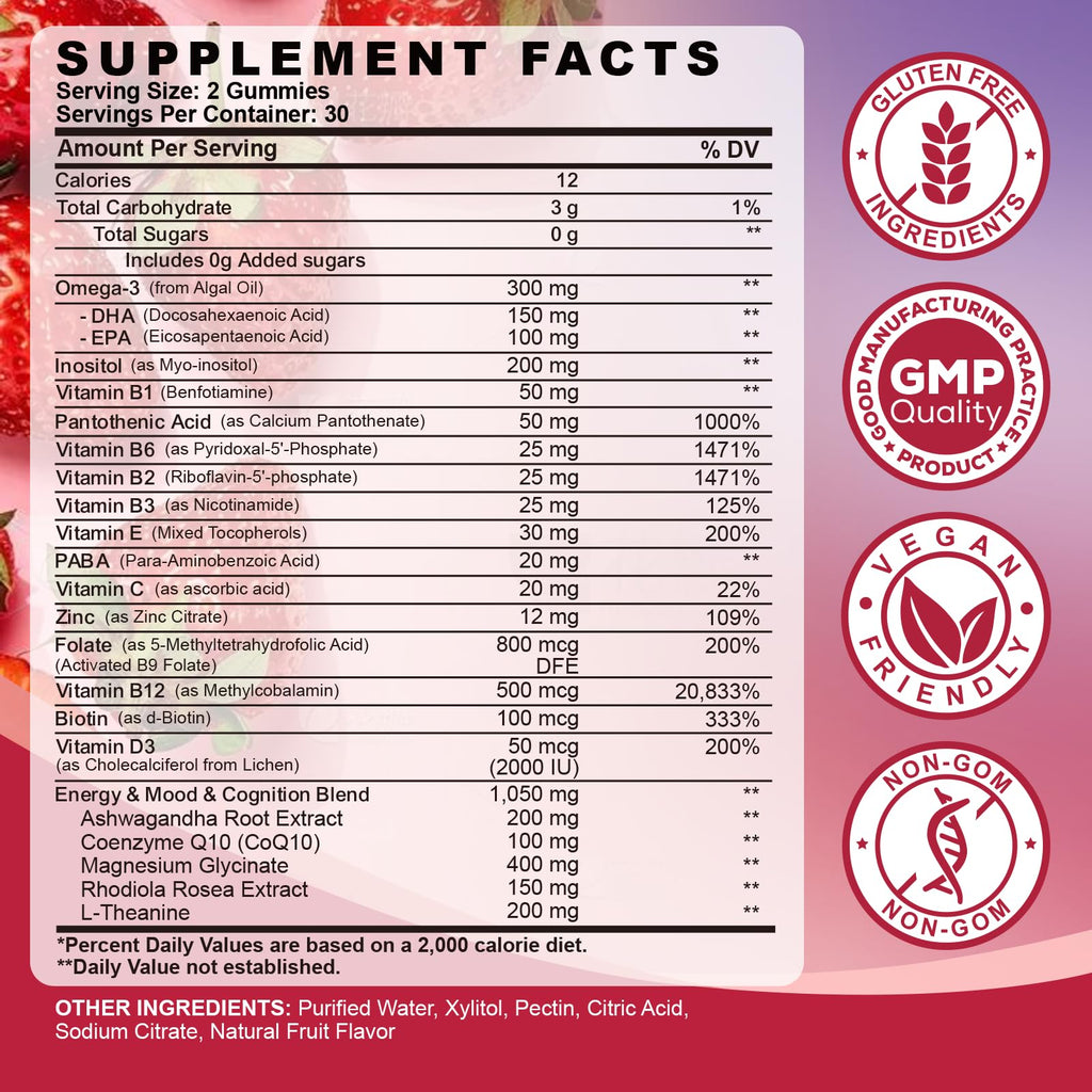 Methylated B Complex gummies for immune support
