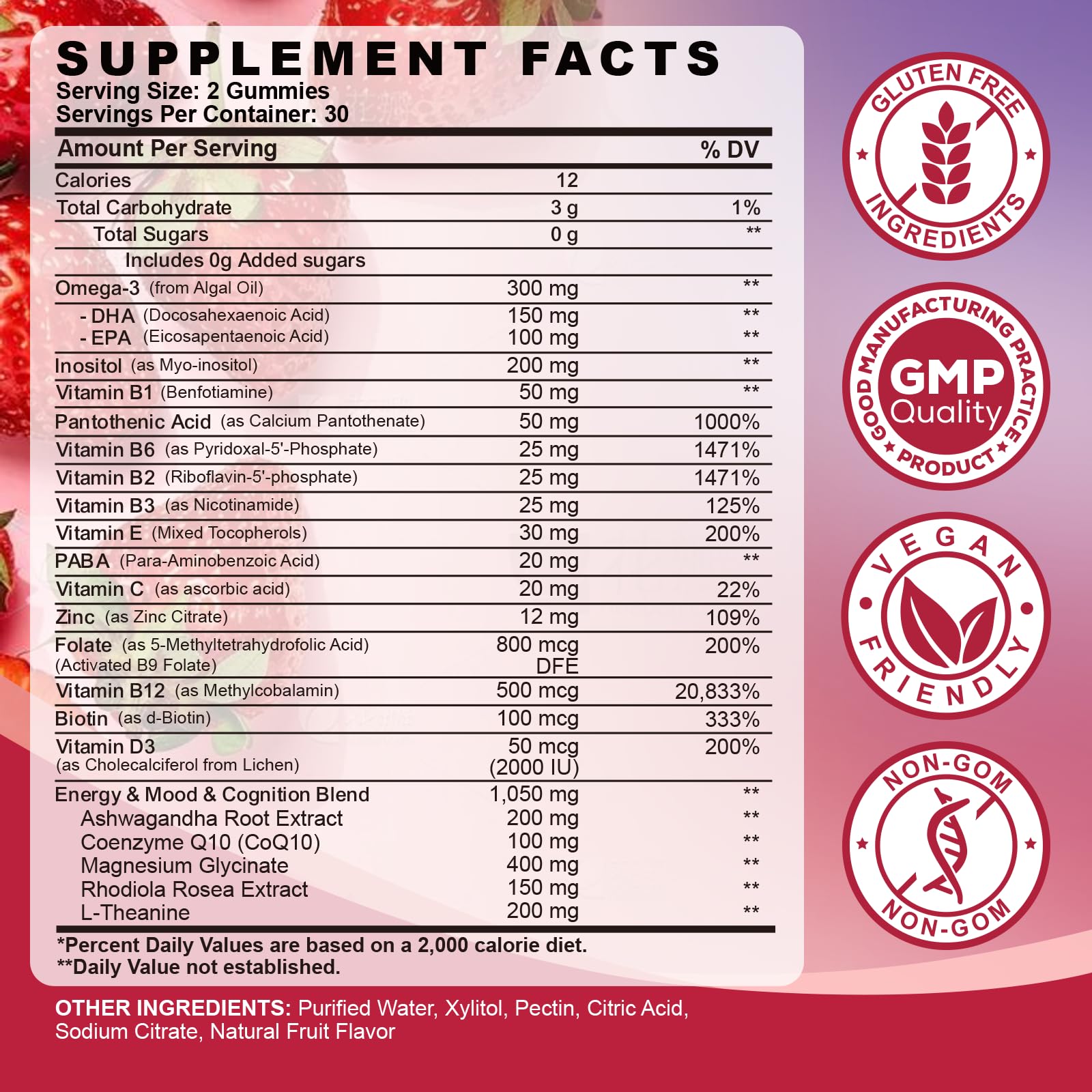 Methylated B Complex gummies for immune support