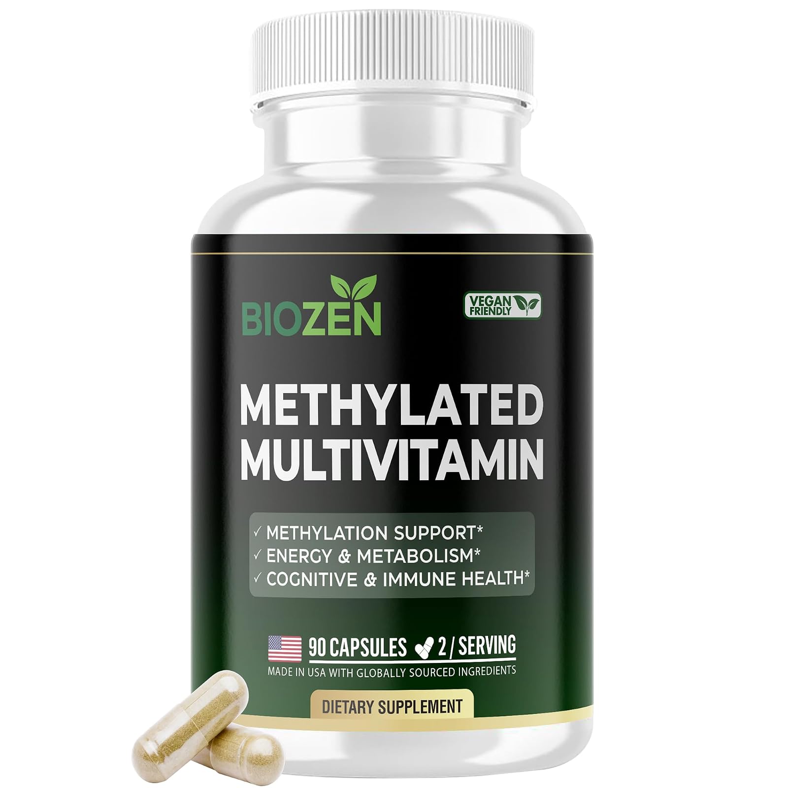 Methylated B Complex vegan capsules