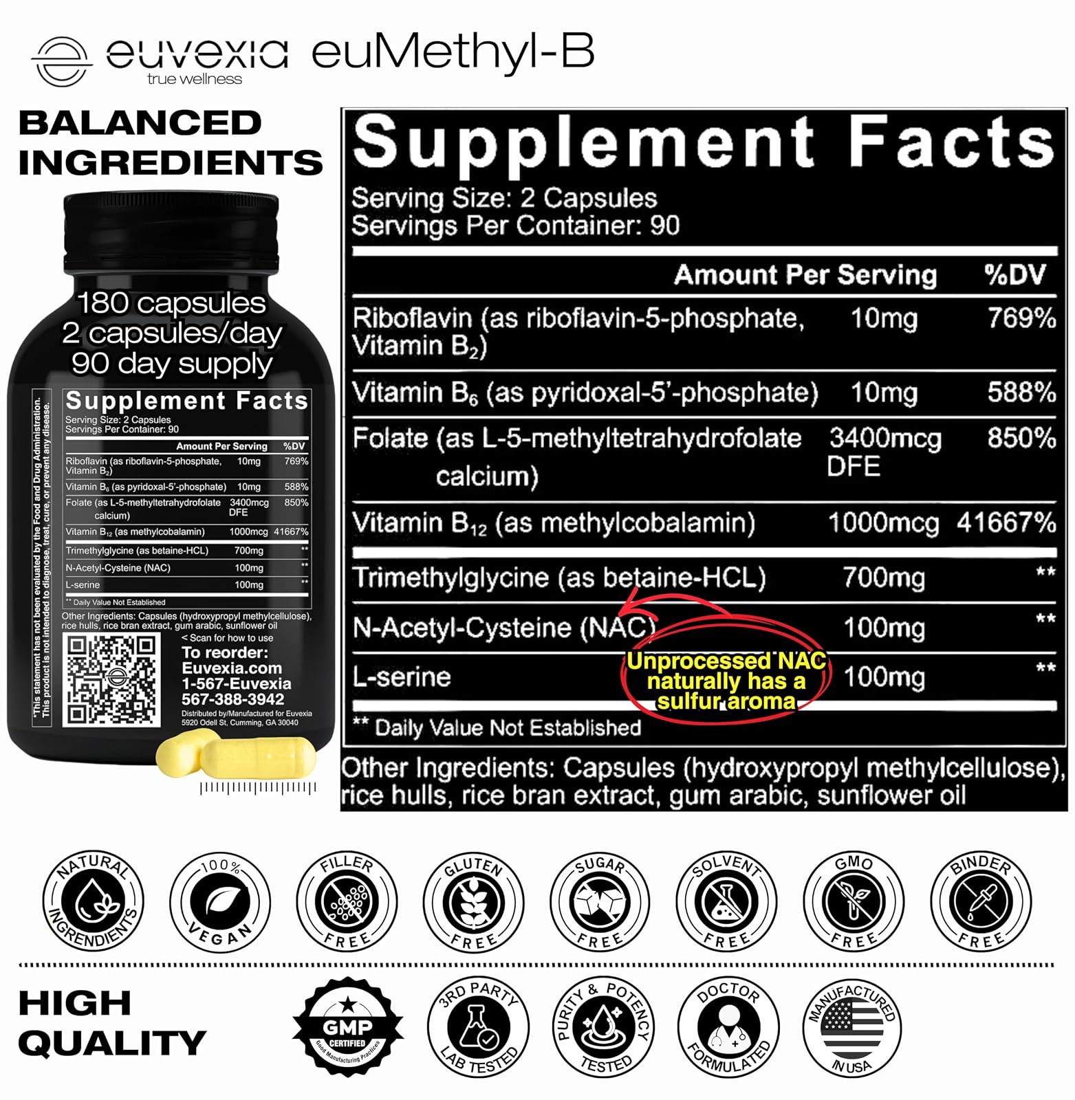 Methylated B vitamins for better absorption