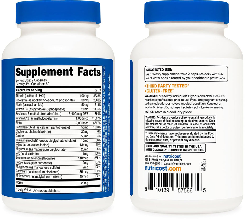 Methylated B vitamins for better absorption