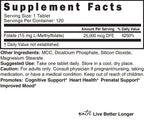 Methylated folate for optimal absorption