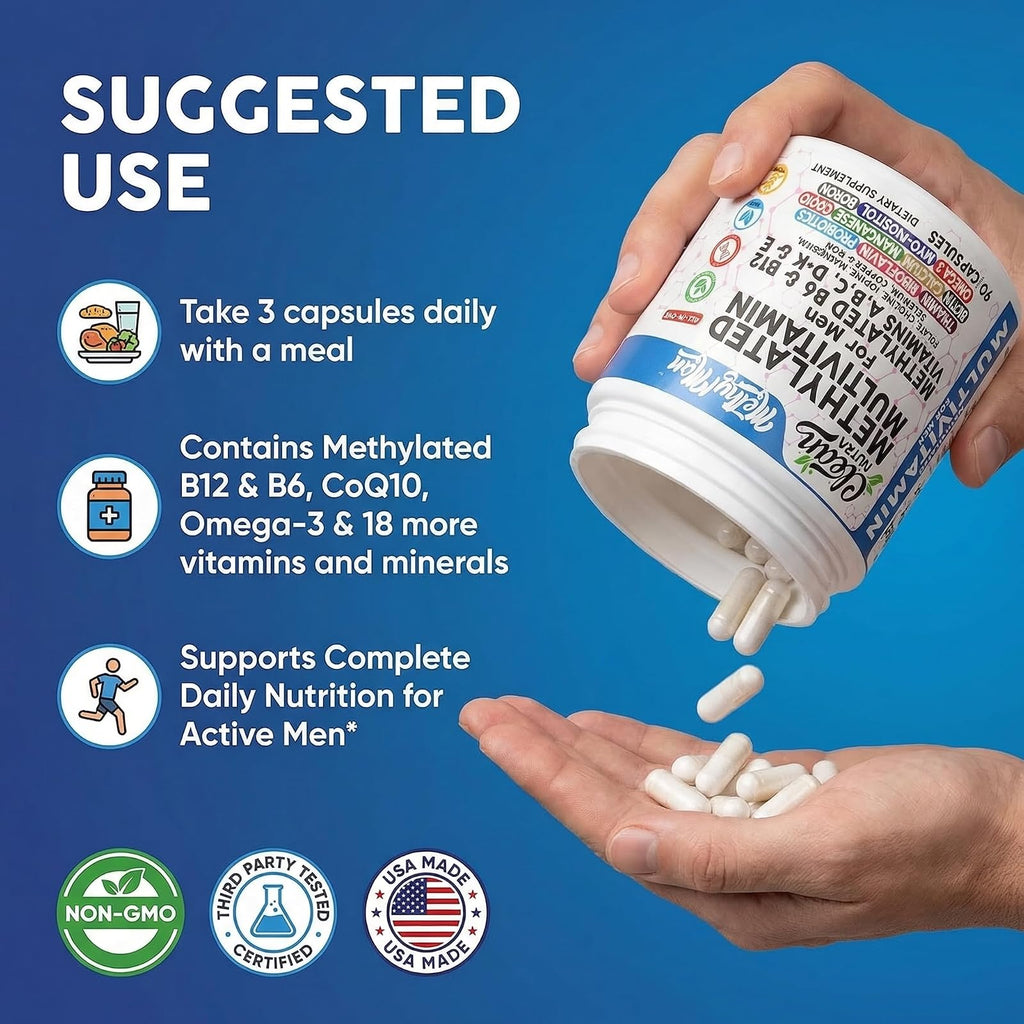 Methylated multivitamin for active lifestyles