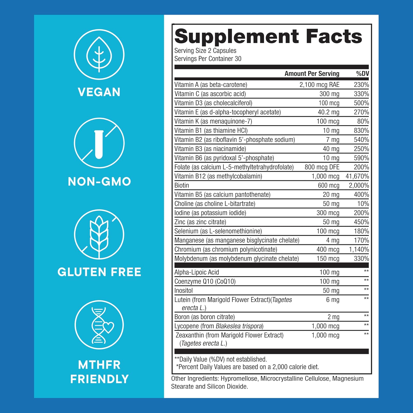 Methylated multivitamin for men