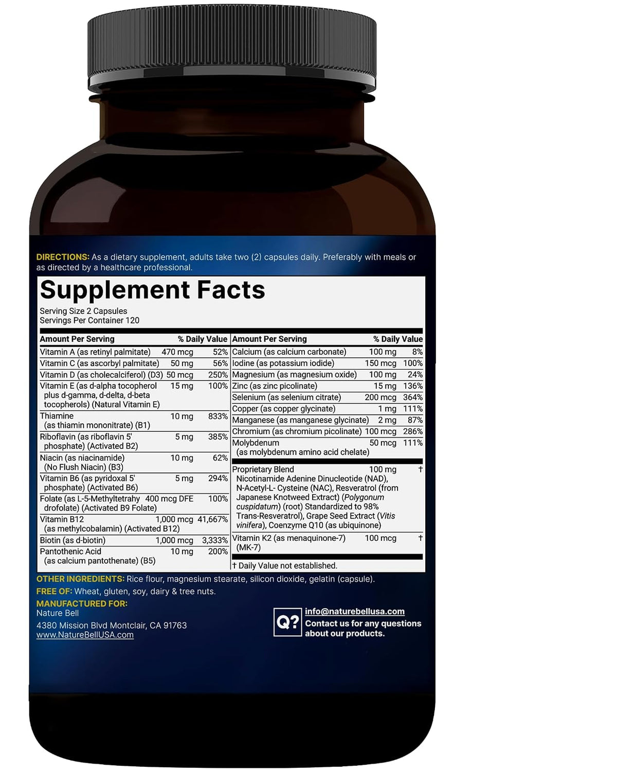 Methylated multivitamin for seniors
