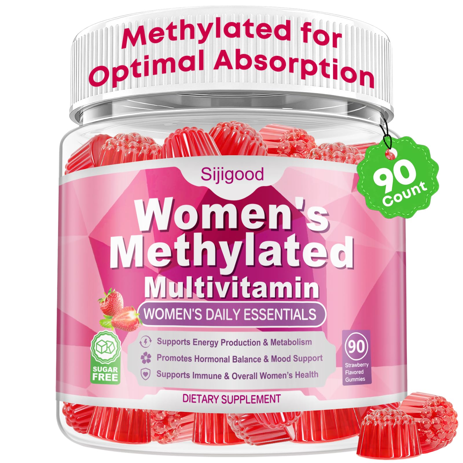 Methylated multivitamin gummies for energy
