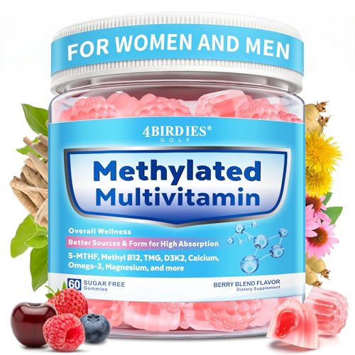 Methylated multivitamin gummies for energy