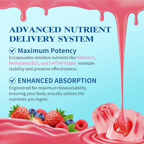 Methylated multivitamin gummies for overall health