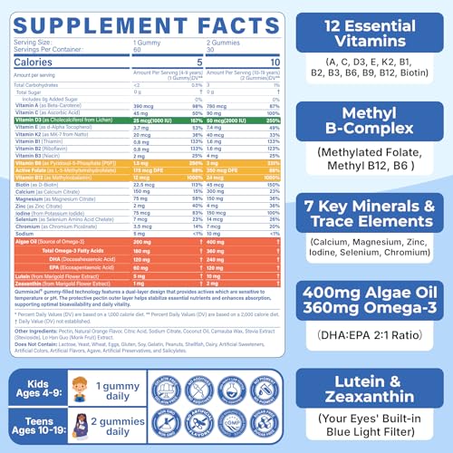 methylated multivitamin gummies with essential nutrients