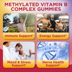Methylated Vitamin B Complex gummies for brain health