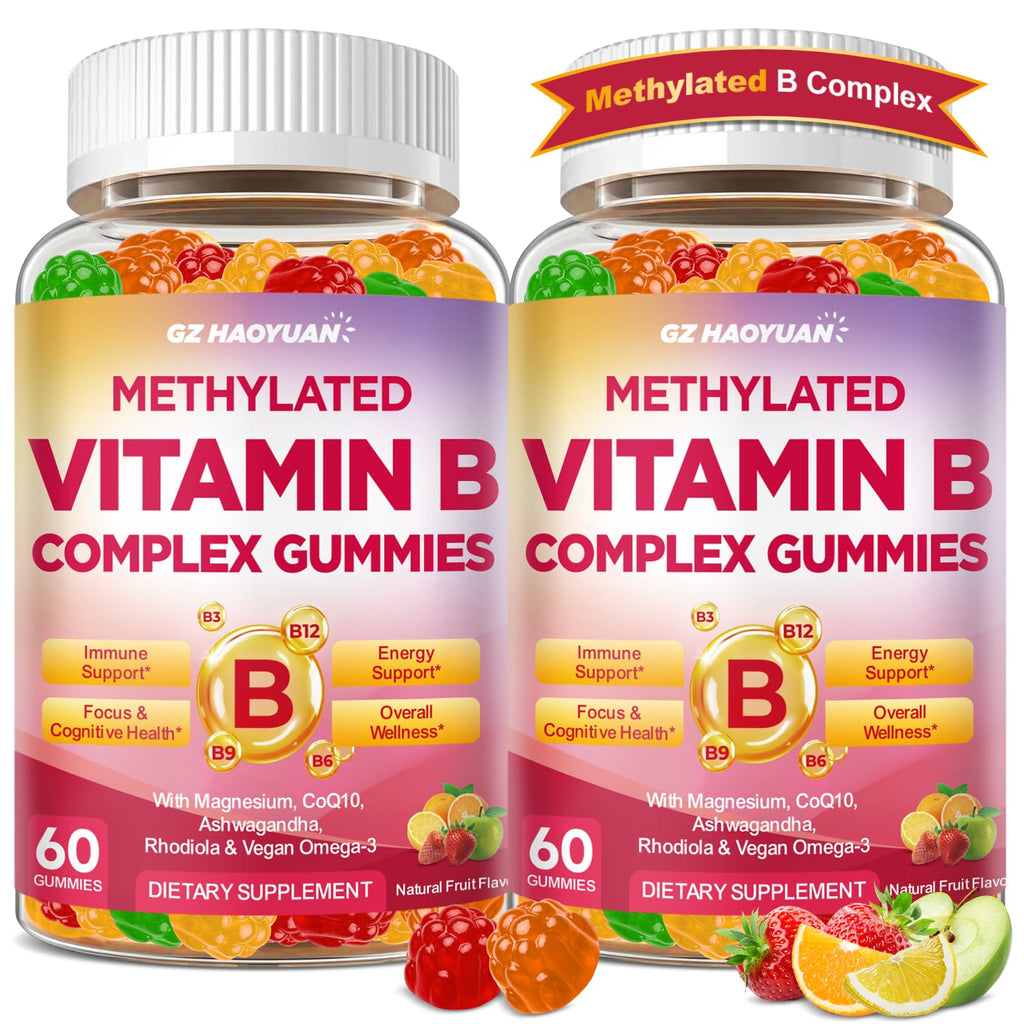 Methylated Vitamin B Complex gummies for energy