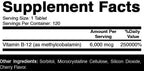 Methylcobalamin 6000 mcg tablets