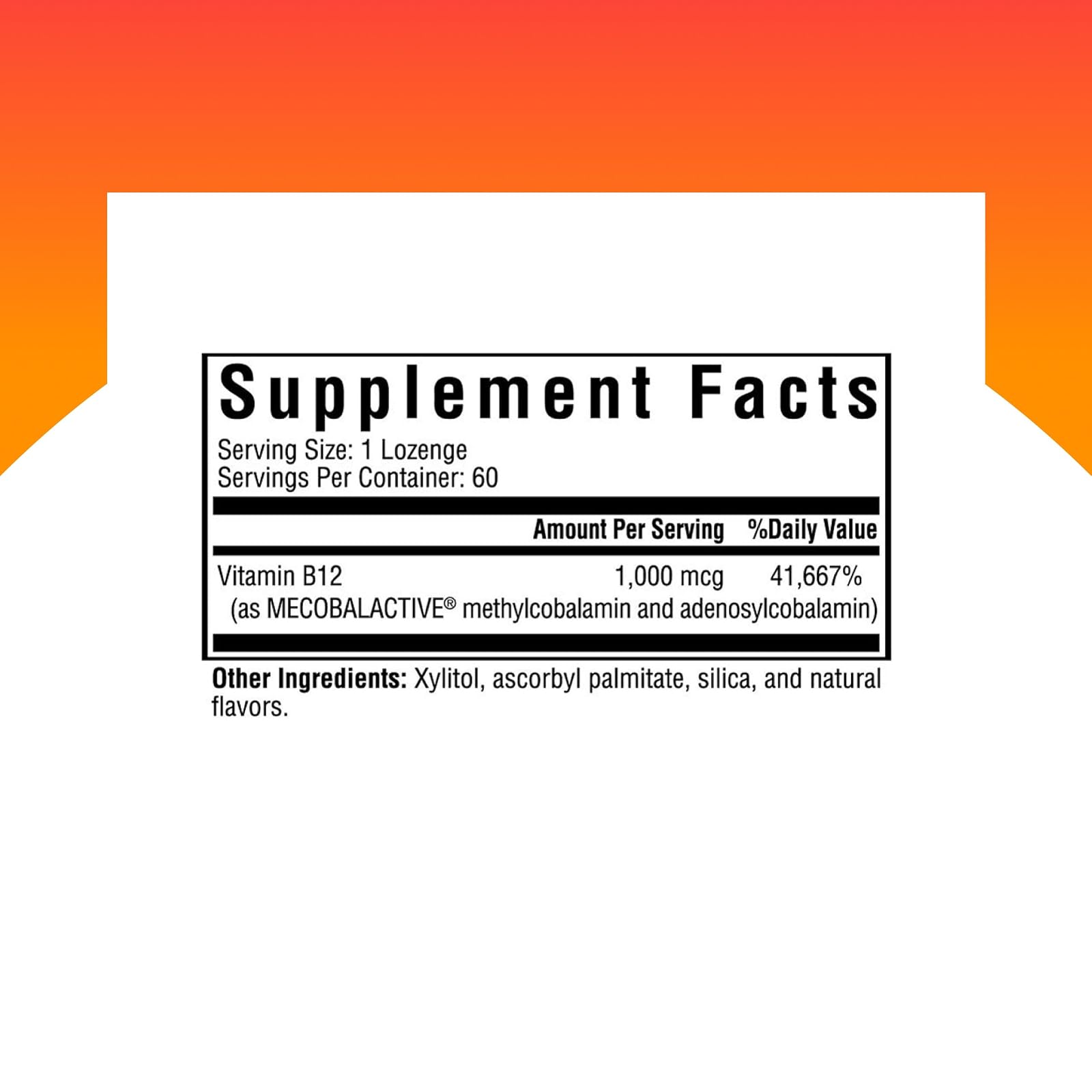 methylcobalamin B12 for energy support