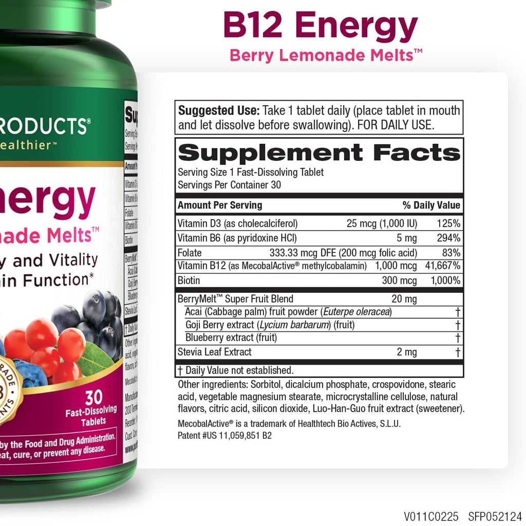 methylcobalamin B12 for energy