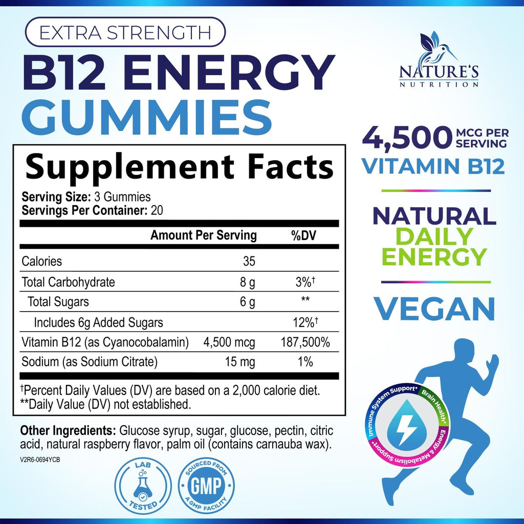 methylcobalamin B12 gummies for energy boost