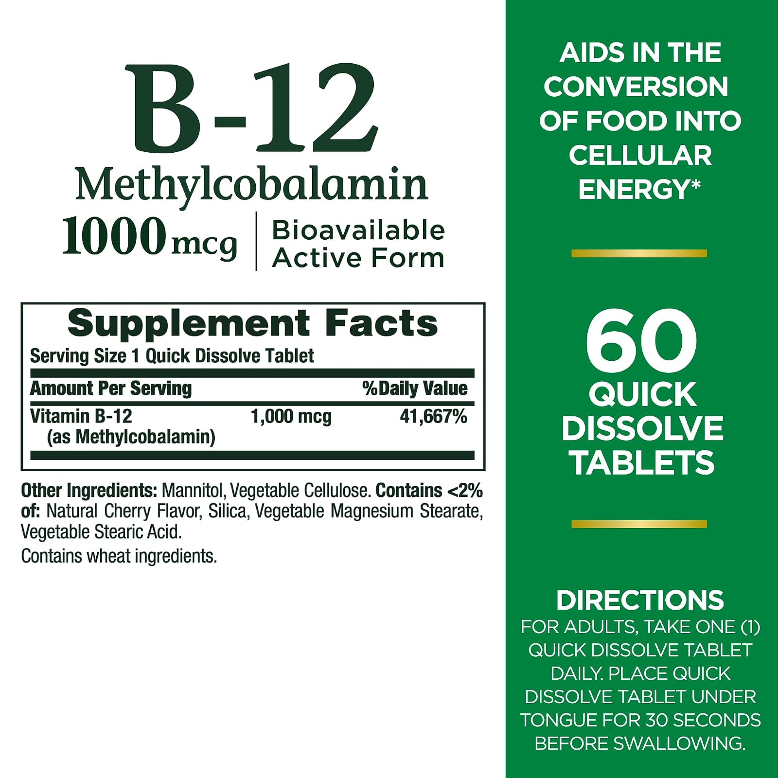 methylcobalamin vitamin B12 for energy support