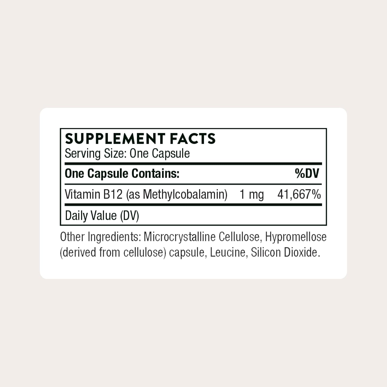 methylcobalamin vitamin B12 for energy
