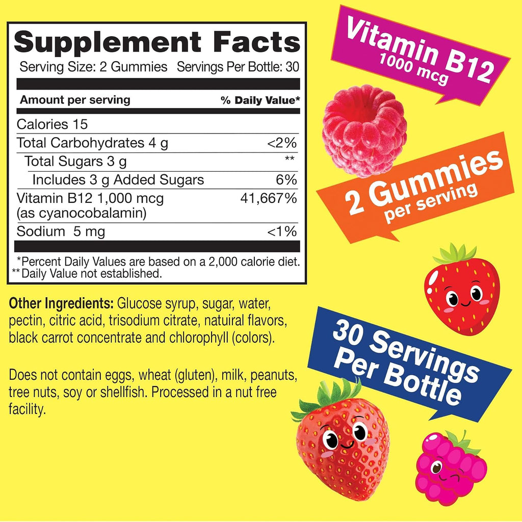 methylcobalamin vitamin B12 gummy supplements