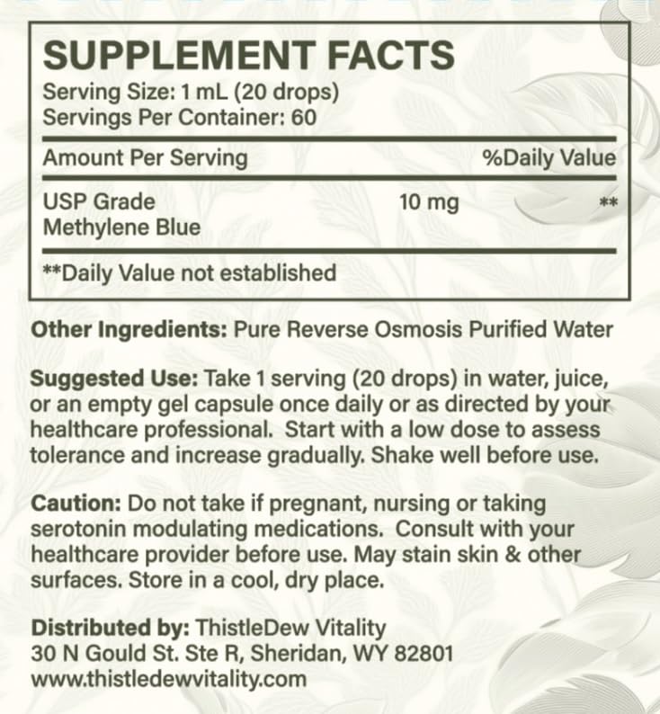 Methylene Blue 1% for immune support