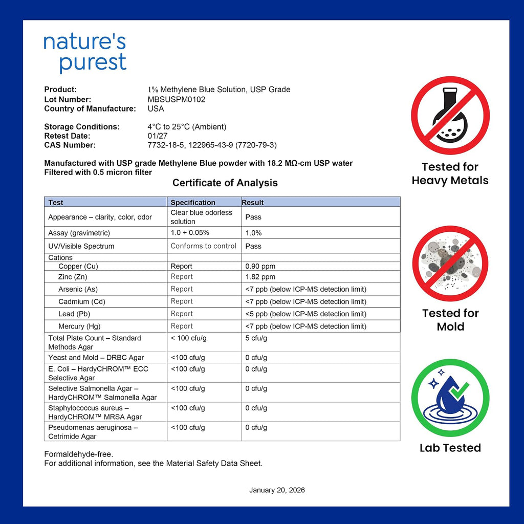 Methylene Blue 1% for oxidative stress