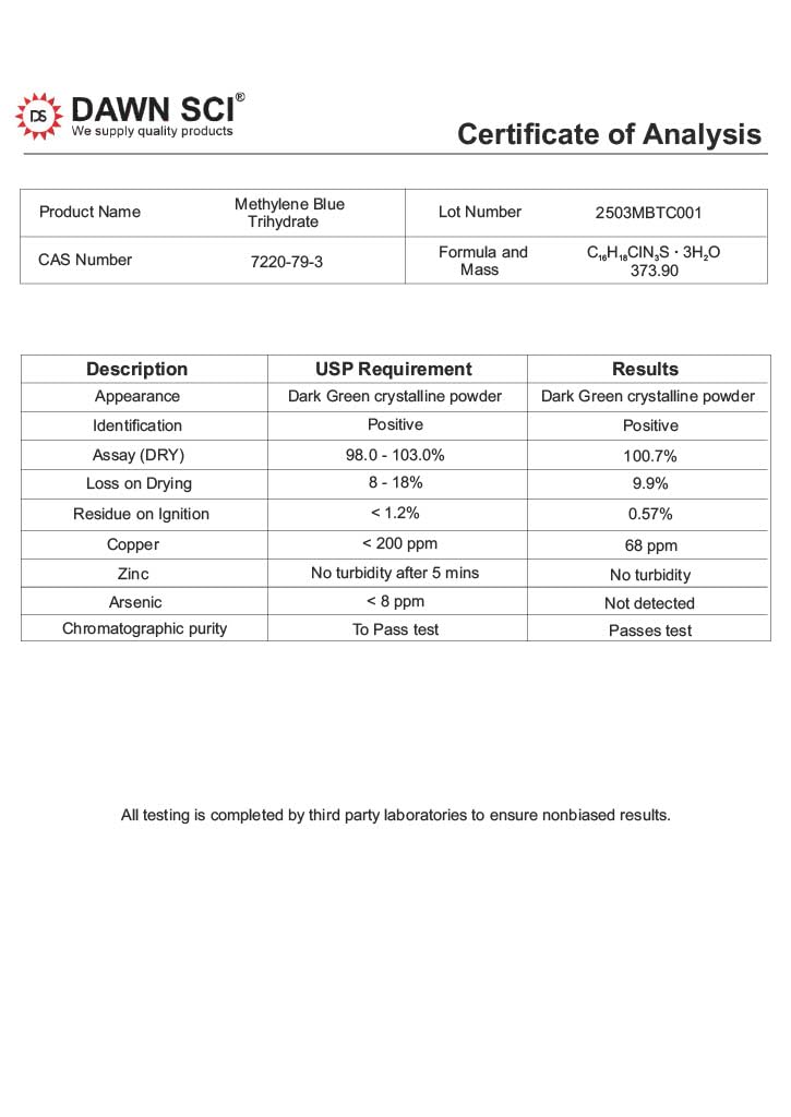 Methylene Blue for improved focus