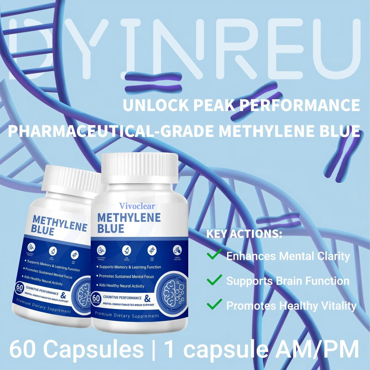 Methylene Blue multivitamins for focus