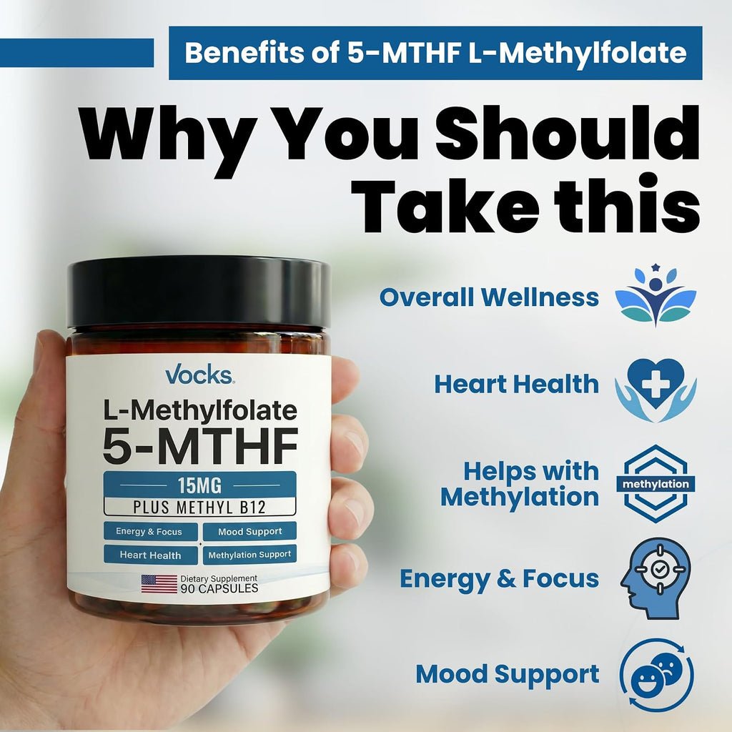 Methylfolate for energy and vitality