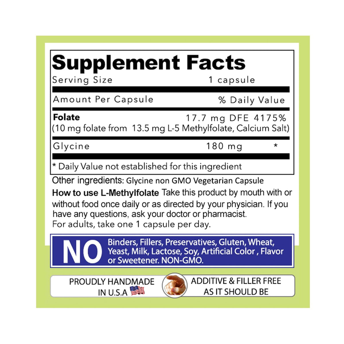 Methylfolate for energy support