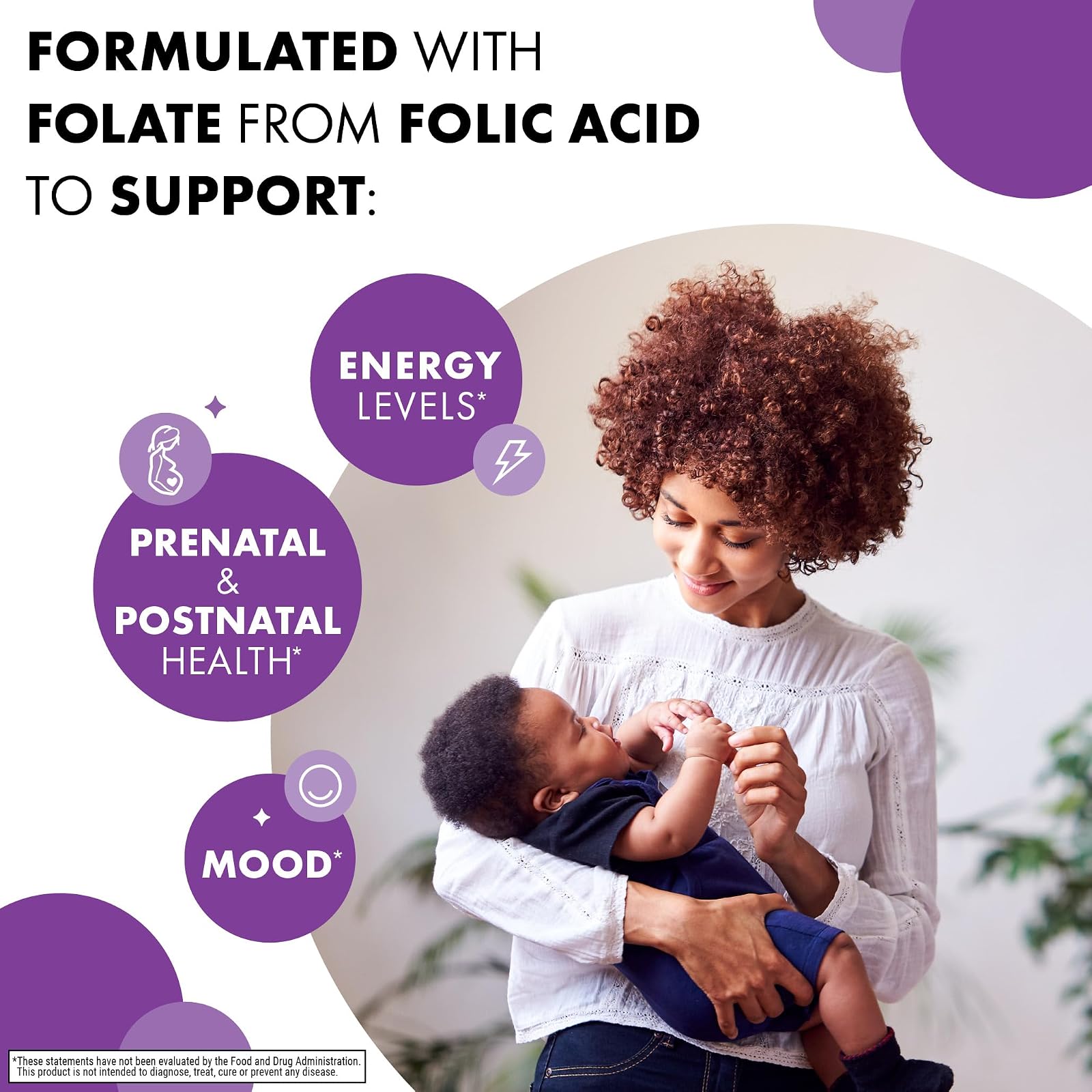 Methylfolate for optimal health support