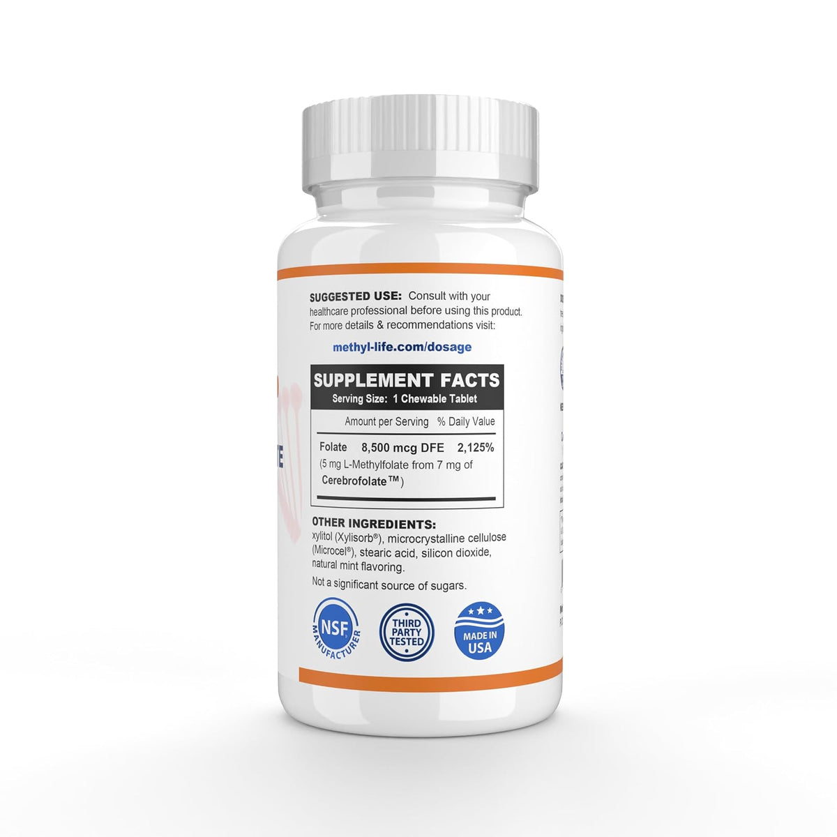 Methylfolate for optimal health support