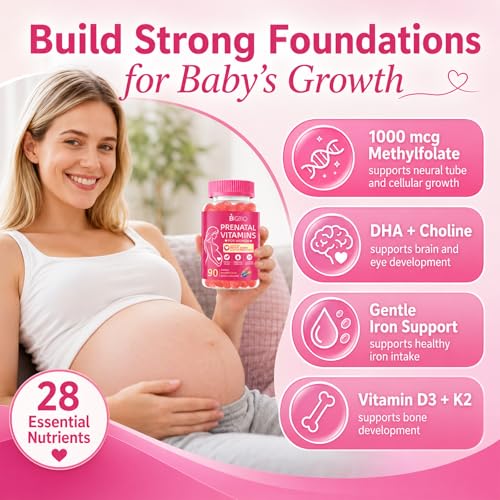 methylfolate prenatal gummies for healthy pregnancy