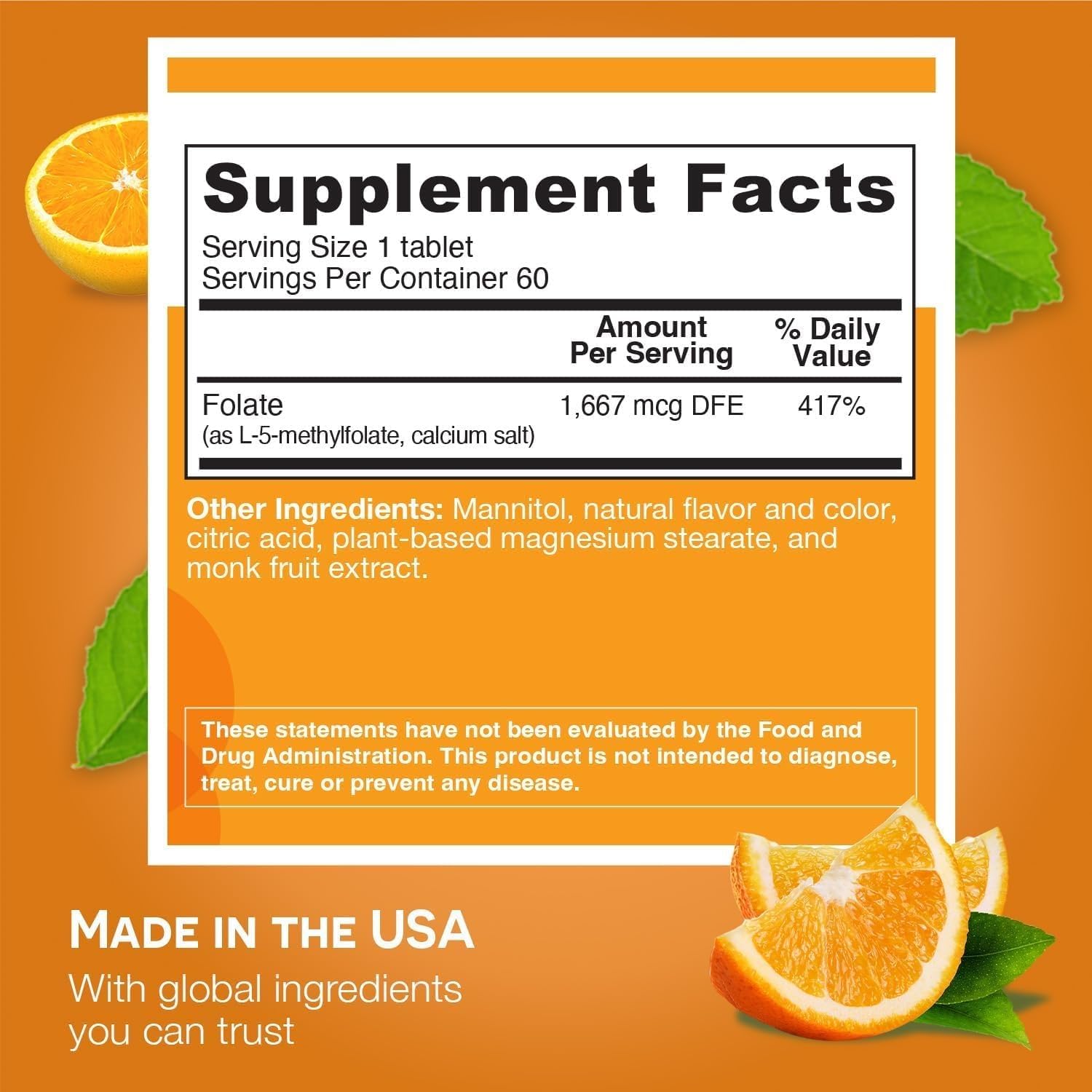 methylfolate tablets for prenatal health