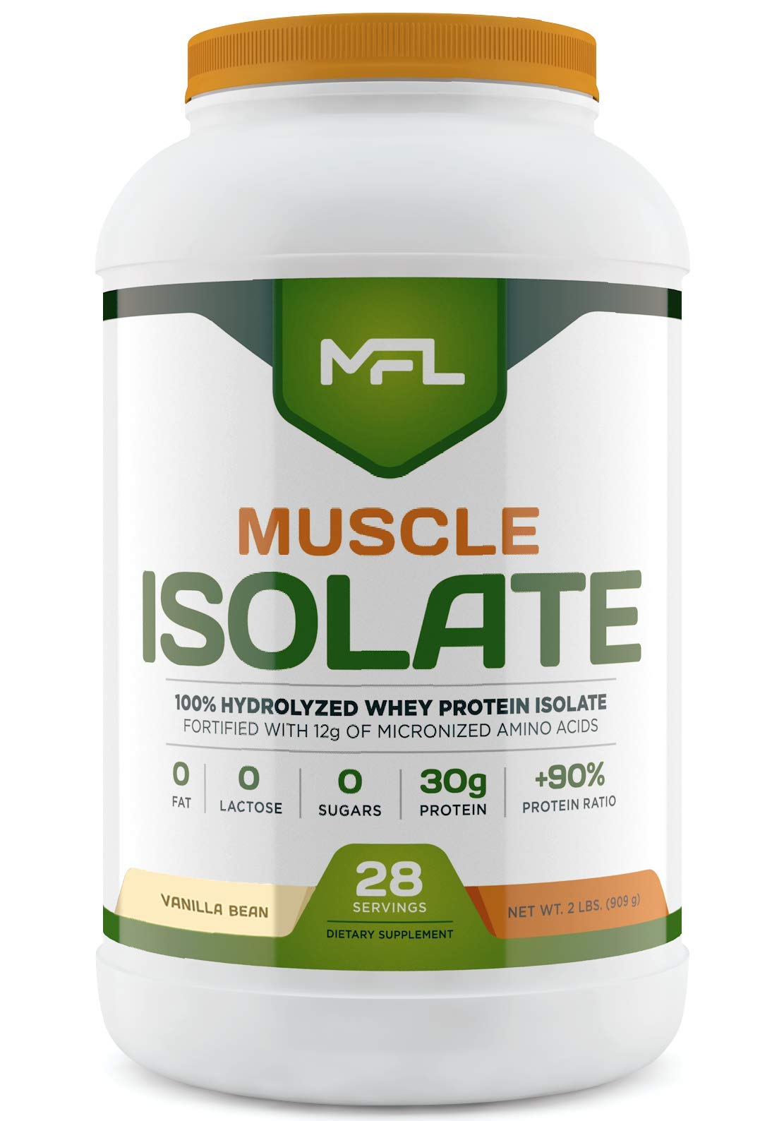 MFL whey protein vanilla bean flavour