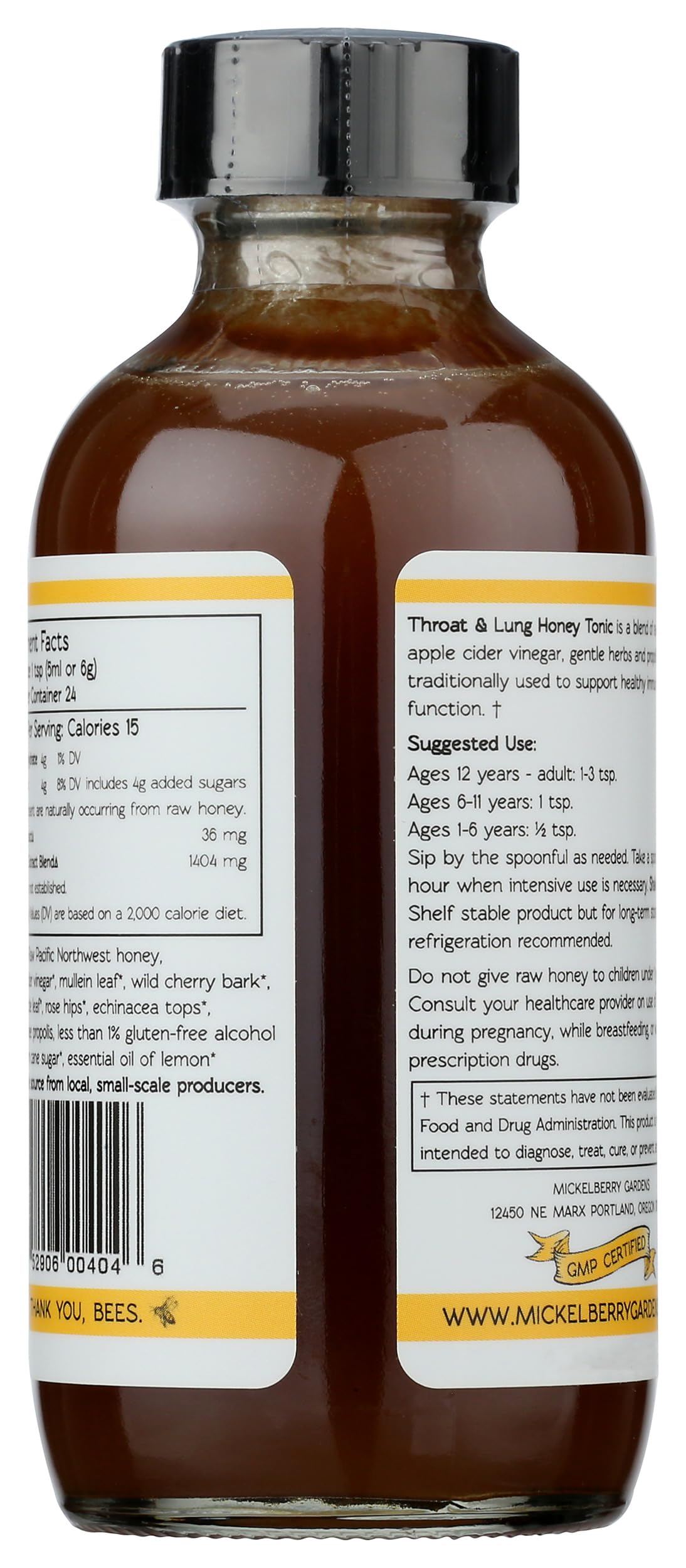 Mickelberry Gardens throat tonic for quick relief
