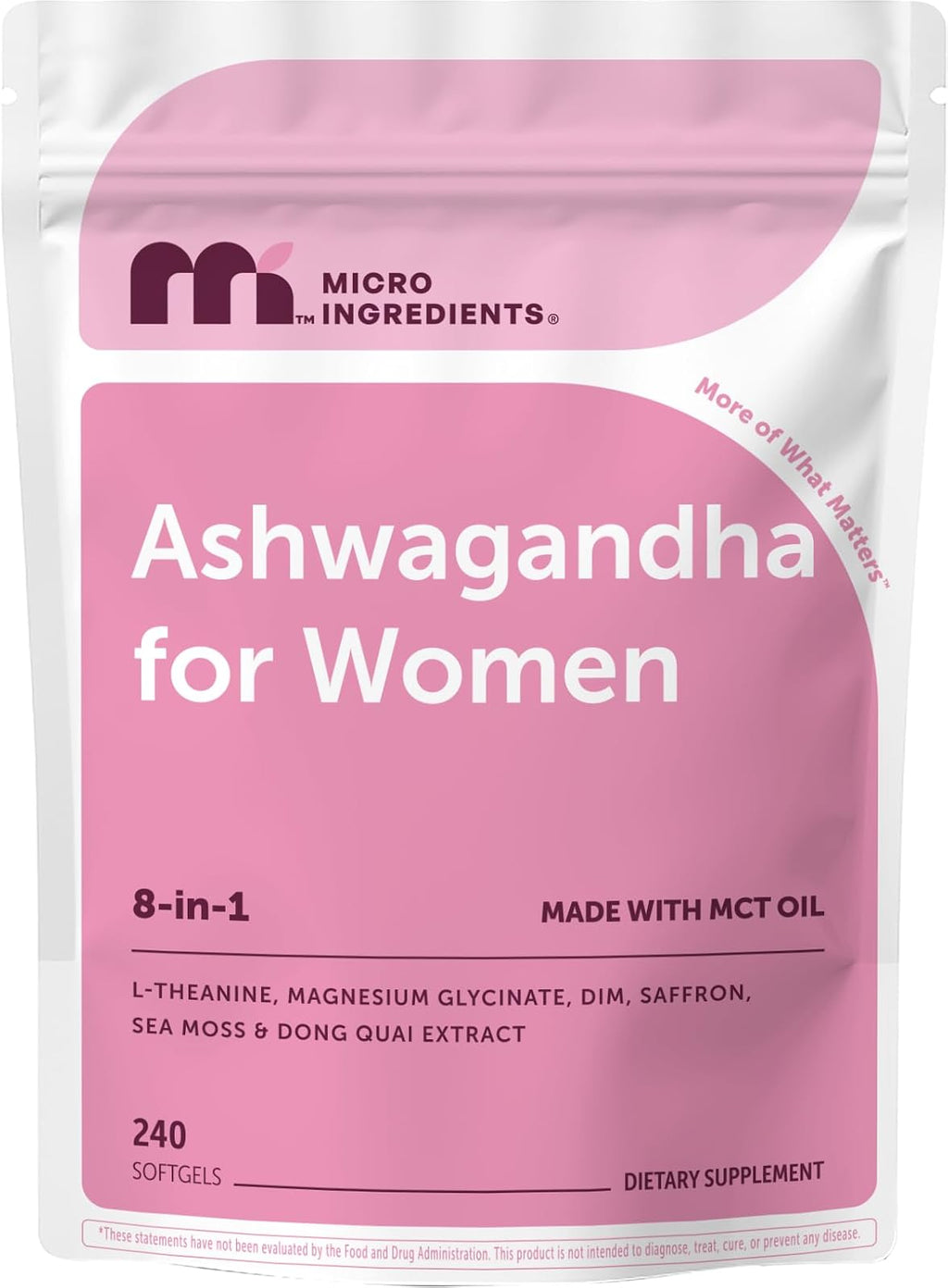 Micro Ingredients Ashwagandha 600 mg softgels