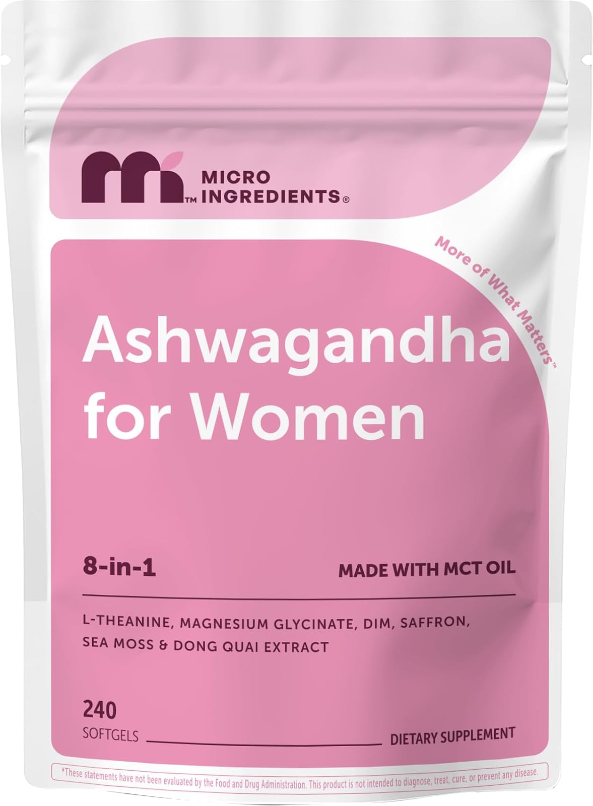 Micro Ingredients Ashwagandha 600 mg softgels