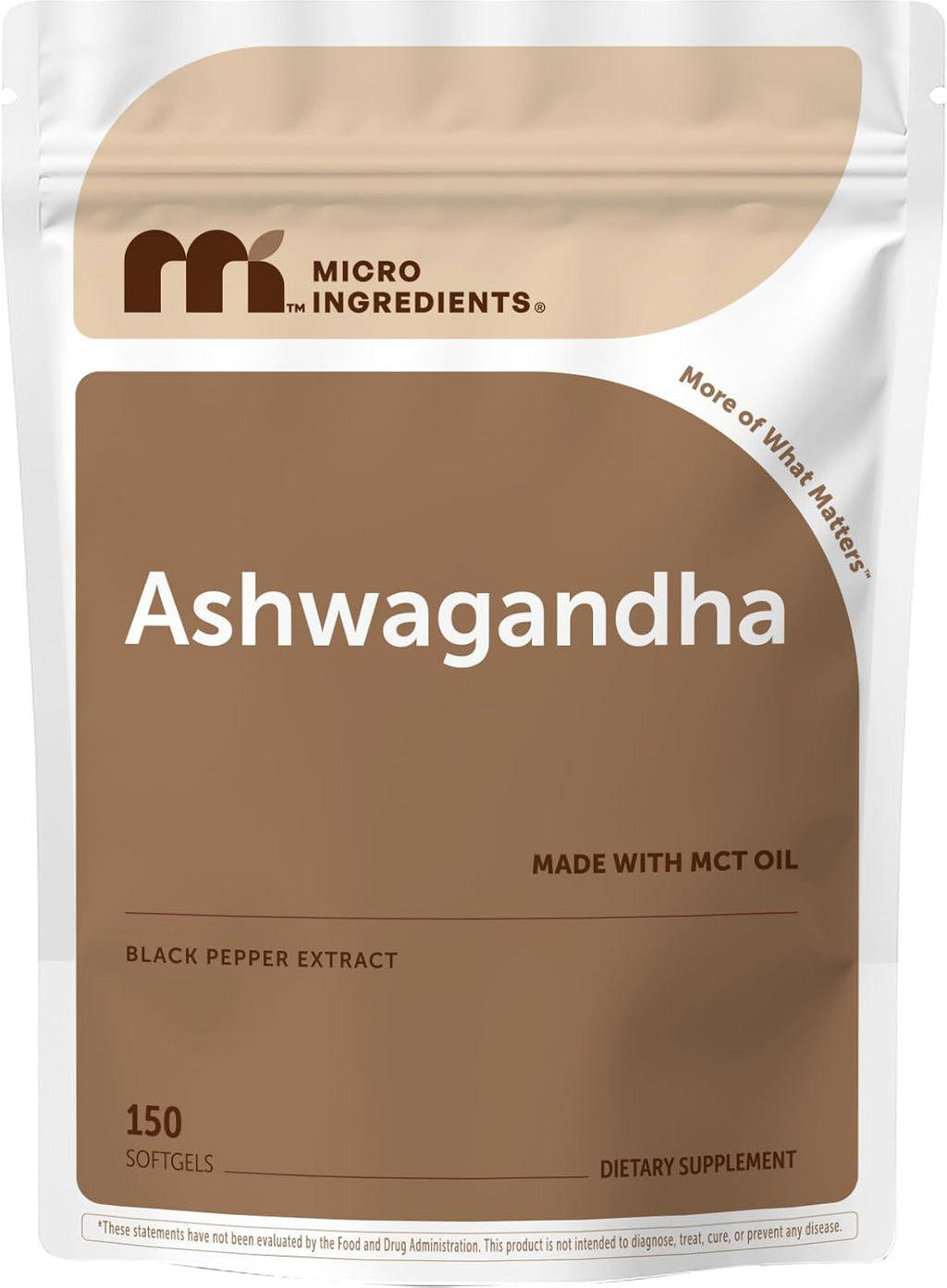Micro Ingredients Ashwagandha softgels for stress relief