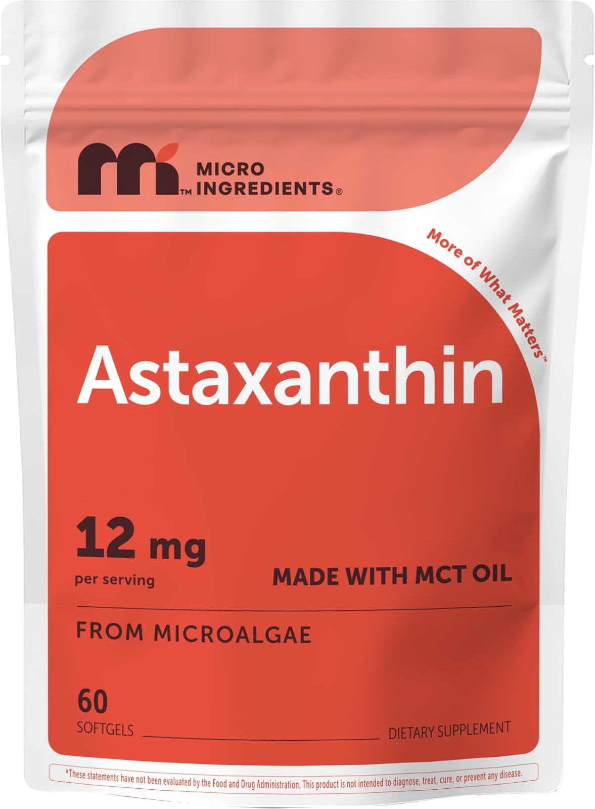 Micro Ingredients Astaxanthin softgels for skin health