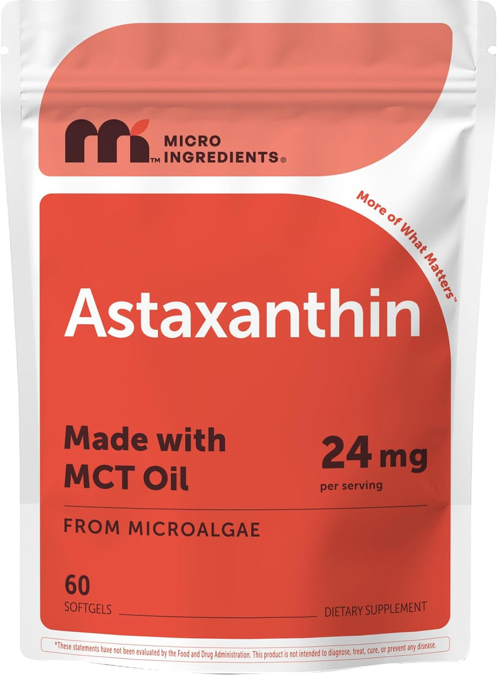 Micro Ingredients astaxanthin softgels for skin health