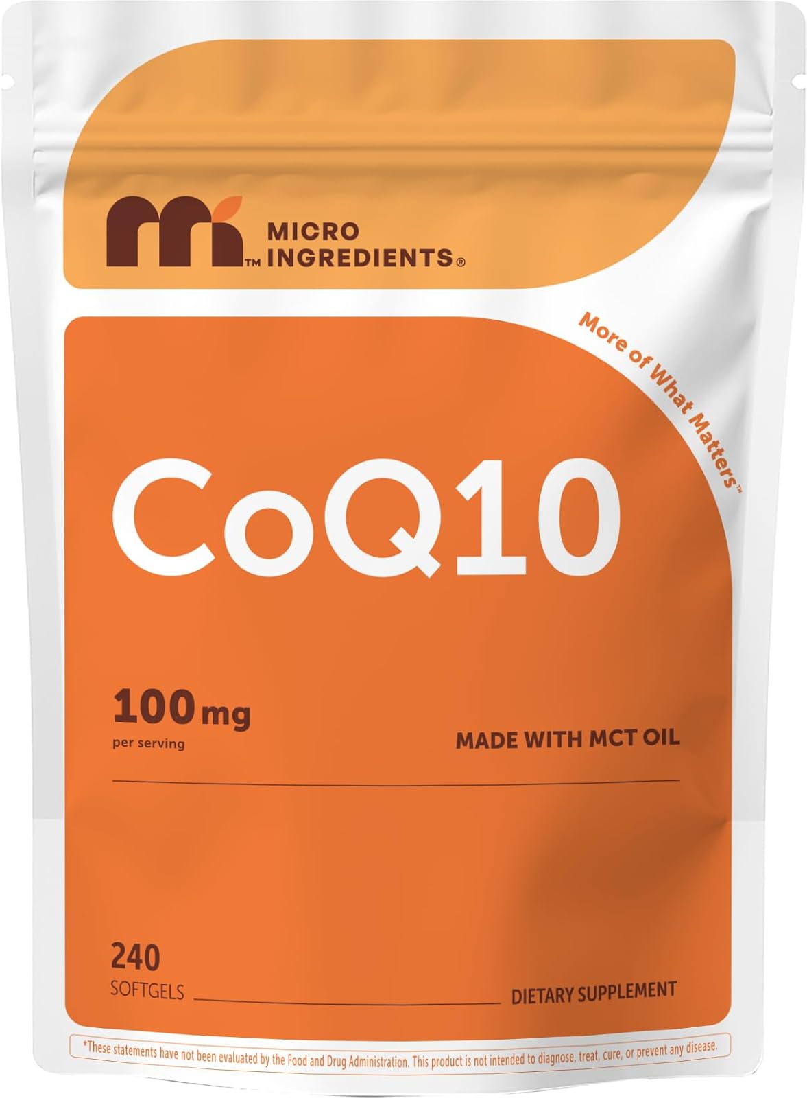 Micro Ingredients CoQ10 softgels for energy