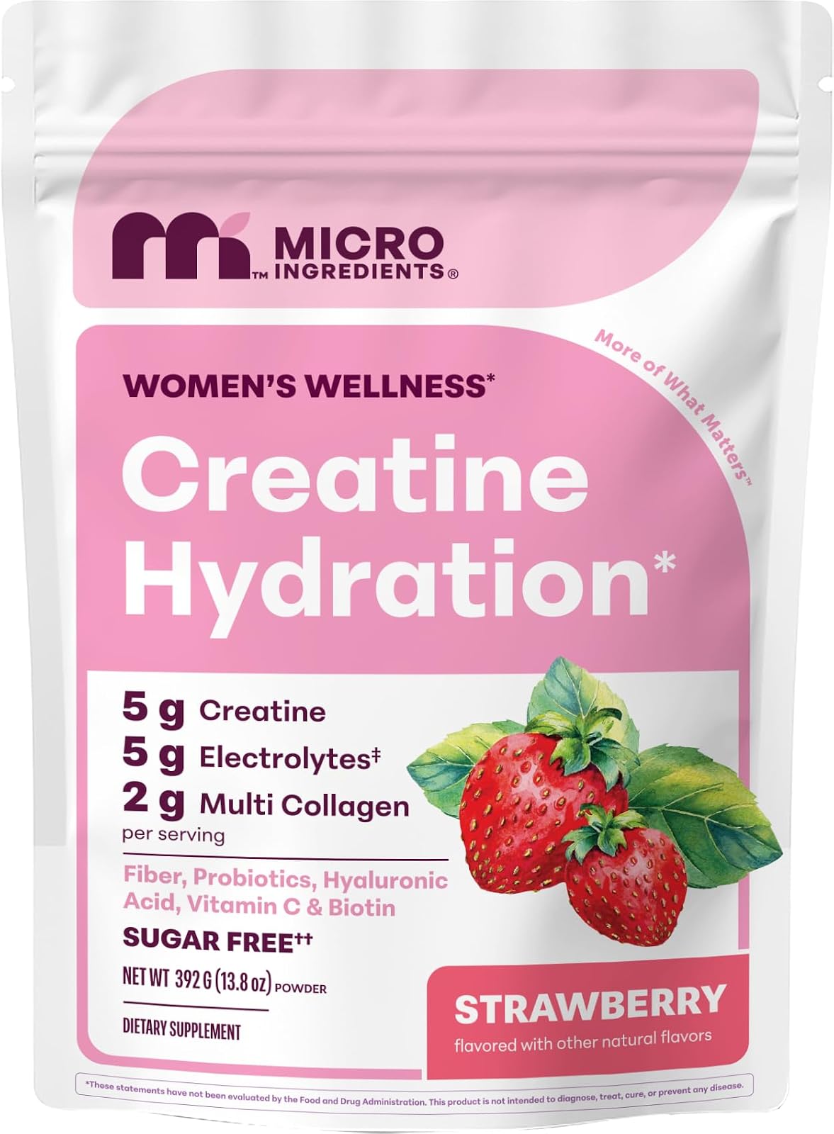 Micro Ingredients creatine hydration powder strawberry flavour