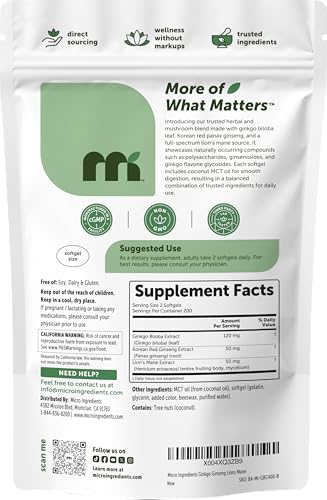 Micro Ingredients ginkgo biloba benefits