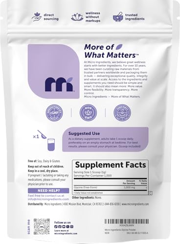 Micro Ingredients glycine for workout recovery