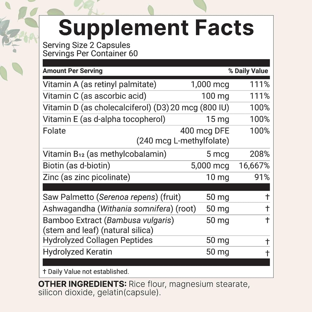 Micro Ingredients hair vitamin capsules